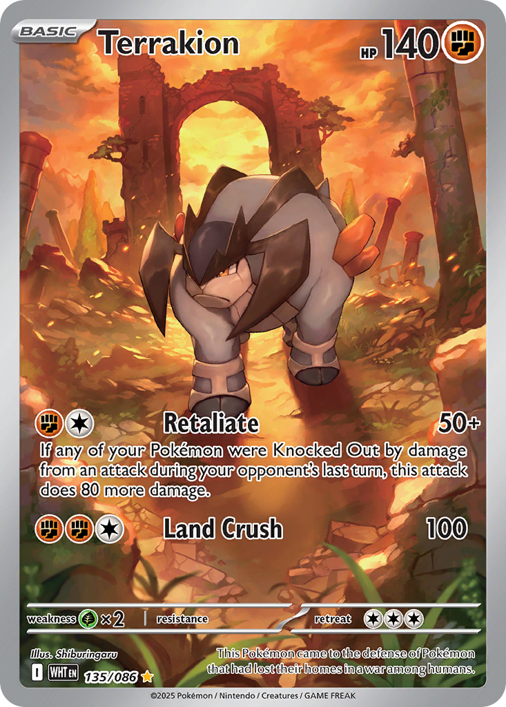 Terrakion - White Flare - 135 – Bulbastore